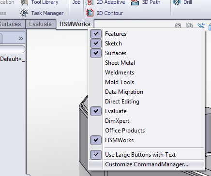 Resetting the HSMWorks/CAM Tab - NexGenSolutions